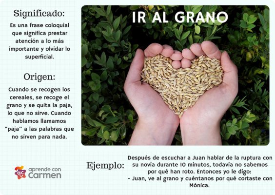 "Ir al grano" - Aprende con Carmen